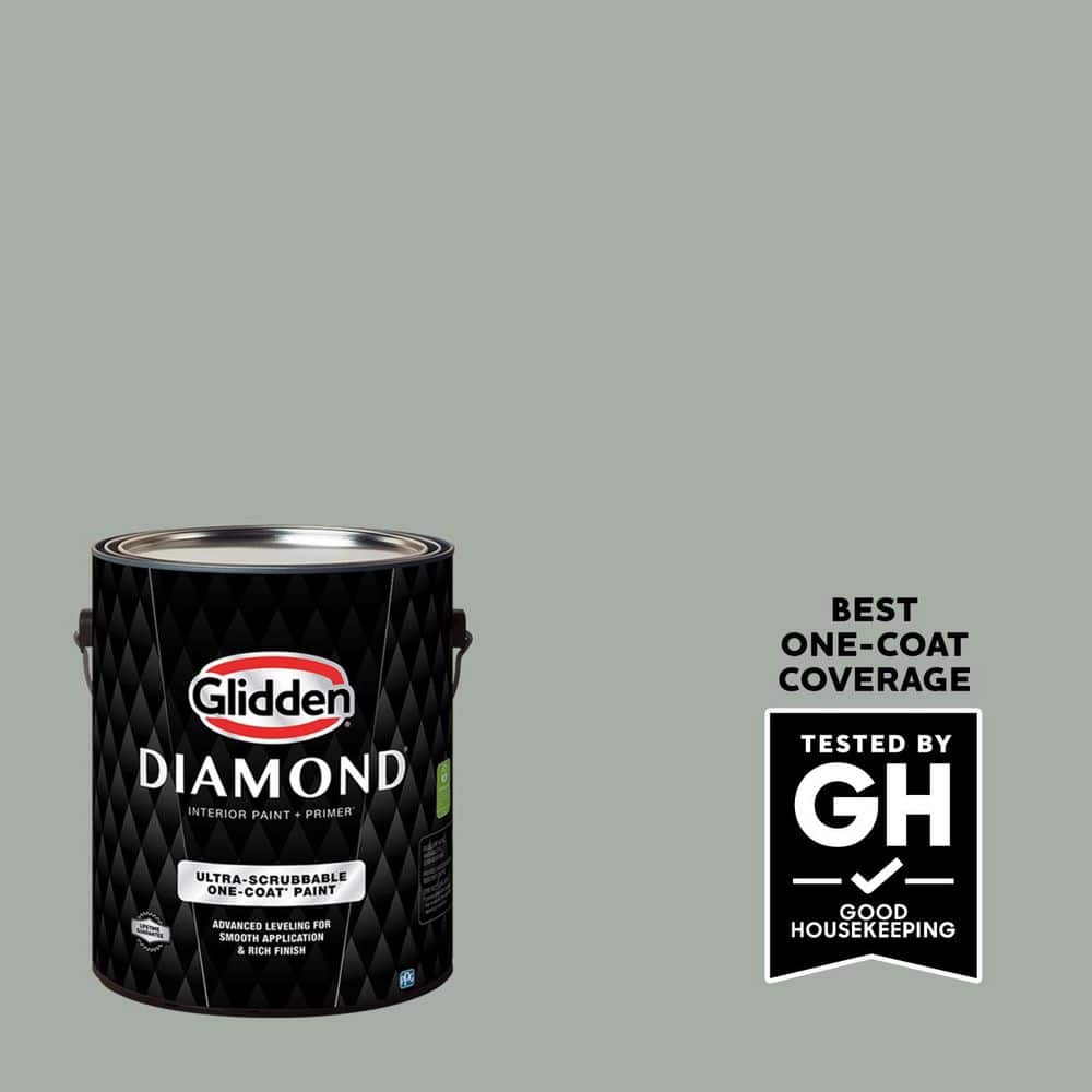 Glidden Diamond 1 gal. PPG1033-4 Light Drizzle Ultra-Flat Interior ...