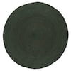 SAFAVIEH Natural Fiber Dark Green 6 ft. x 6 ft. Circles Solid Color ...