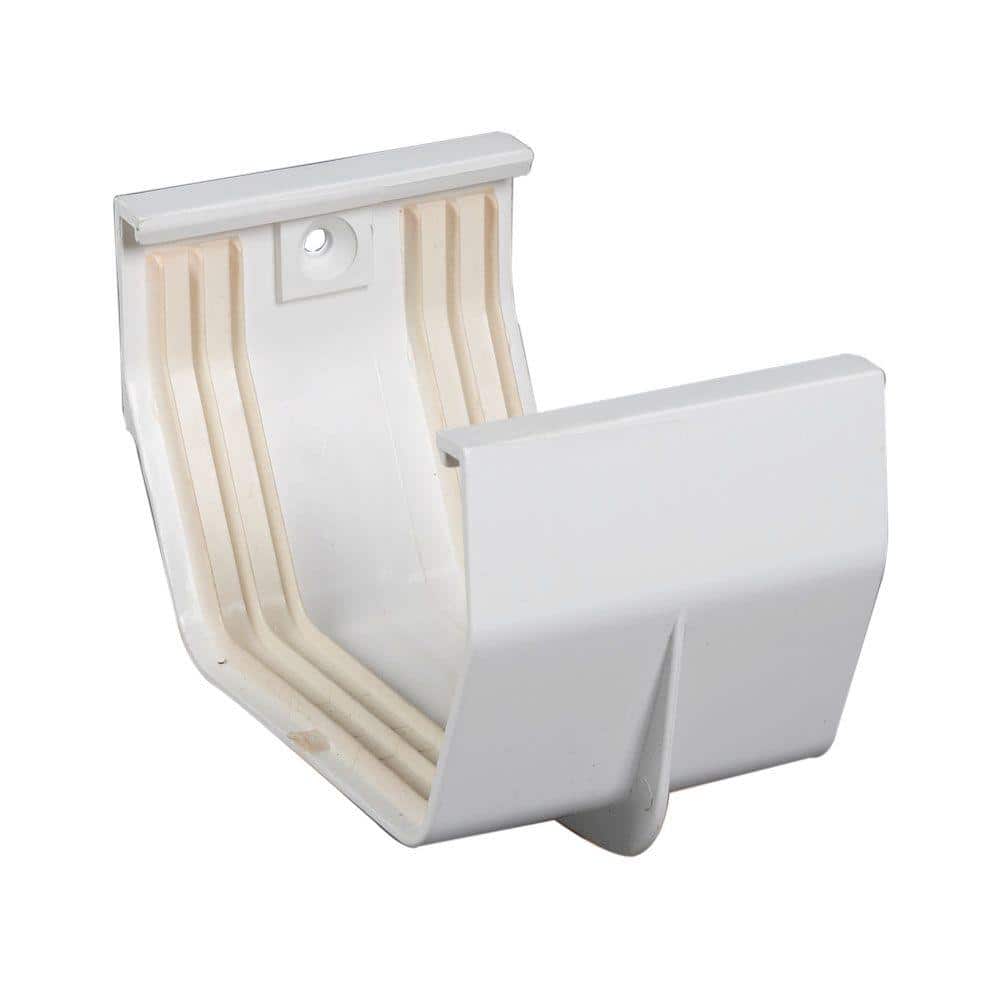 Amerimax Home Products 4 in. White Vinyl Contemporary Gutter Connector ...