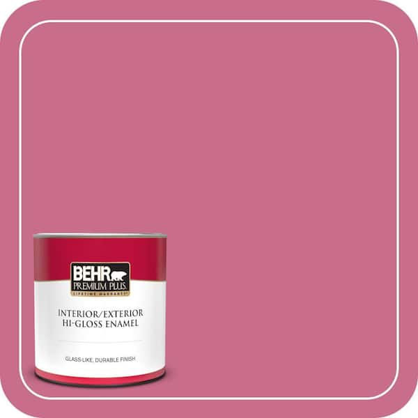 BEHR PREMIUM PLUS 1 qt. #110B-5 Silk Ribbon Hi-Gloss Enamel Interior ...