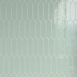 MOLOVO Atlanta Victorian Green 2.95 in. x 11.81 in. Glossy Ceramic ...