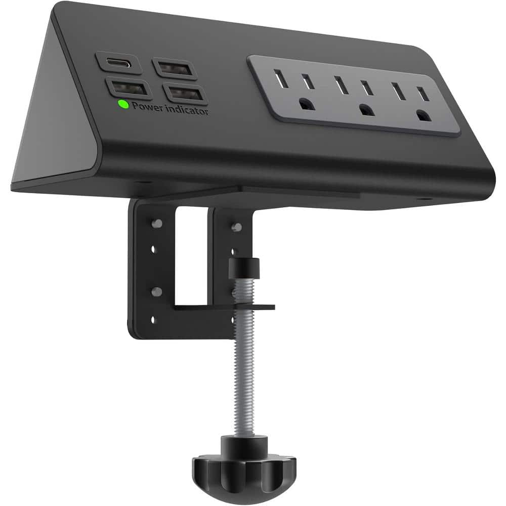 Yichuhaoxi Mount Power Strip with USB-C Ports Tabletop Surge Protector ...