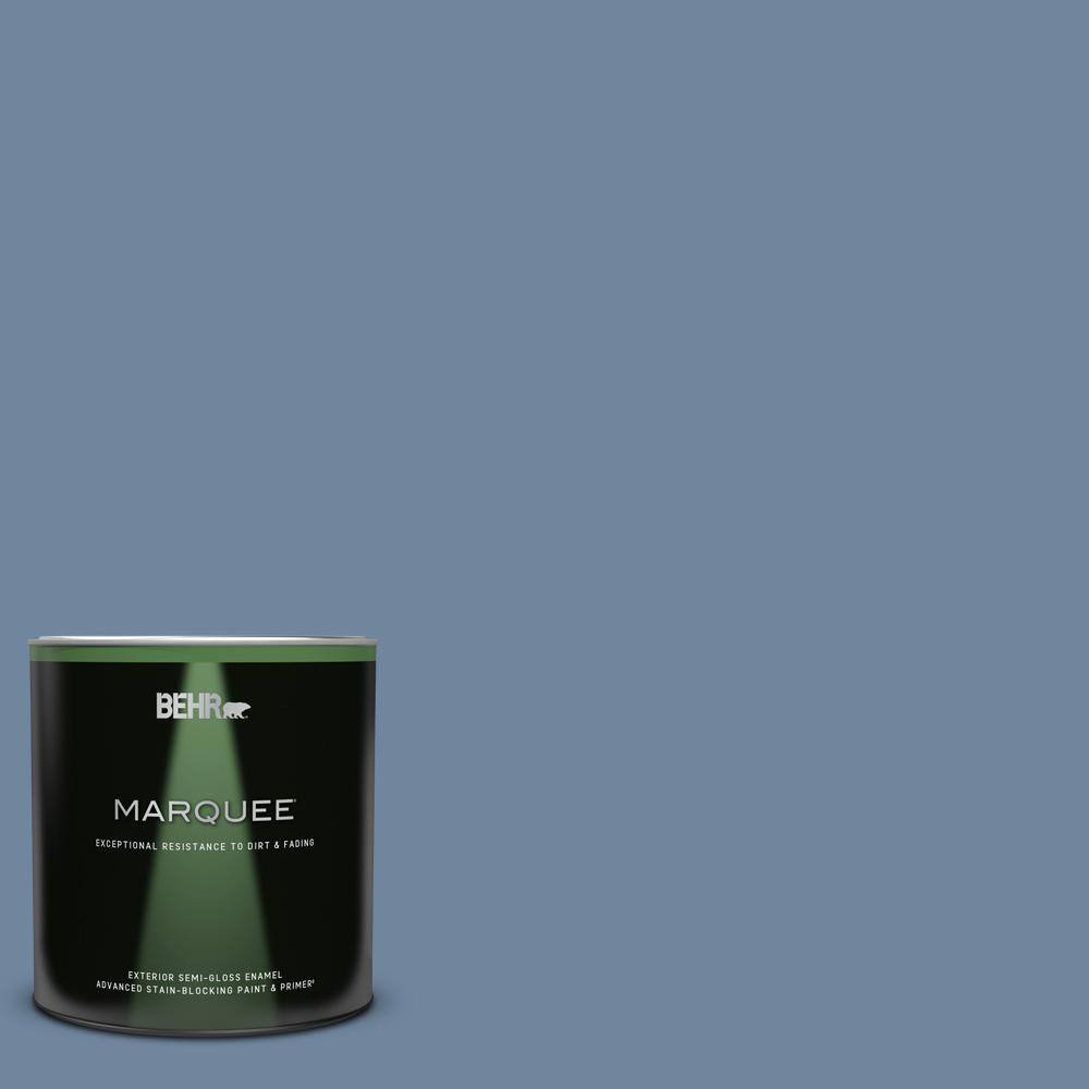 BEHR MARQUEE 1 qt. #S520-5 Thundercloud Semi-Gloss Enamel Exterior ...