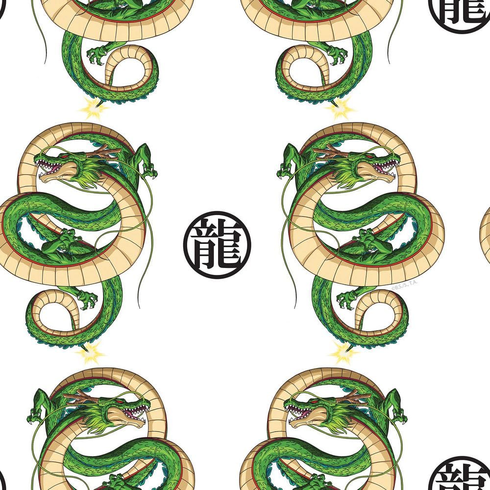 RoomMates Dragon Ball Z Shenron Dragon White Peel and Stick Wallpaper ...