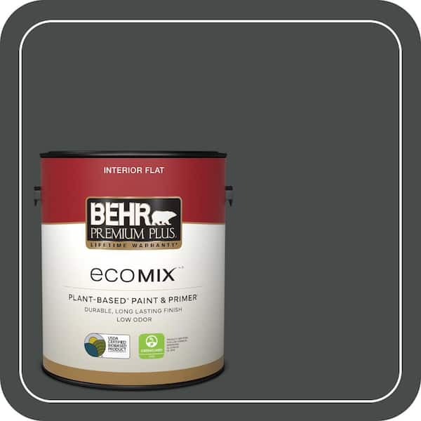 BEHR PREMIUM PLUS 1 gal. #N450-7 Astronomical Flat EcoMix Plant-Based ...