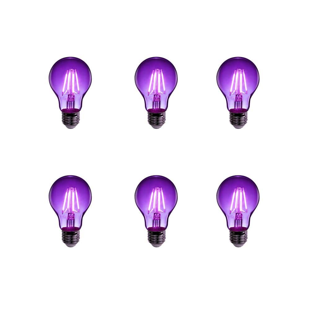 Feit Electric 25-Watt Equivalent A19 Dimmable Filament Purple Colored ...