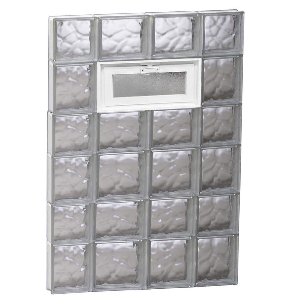 Clearly Secure 27 in. x 40.5 in. x 3.125 in. Frameless Wave Pattern ...