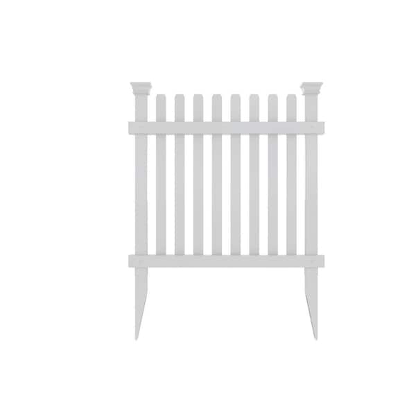 2x2 Ft White Picket Vinyl Fence Panel Kit - Set of 3 Nepal | Ubuy