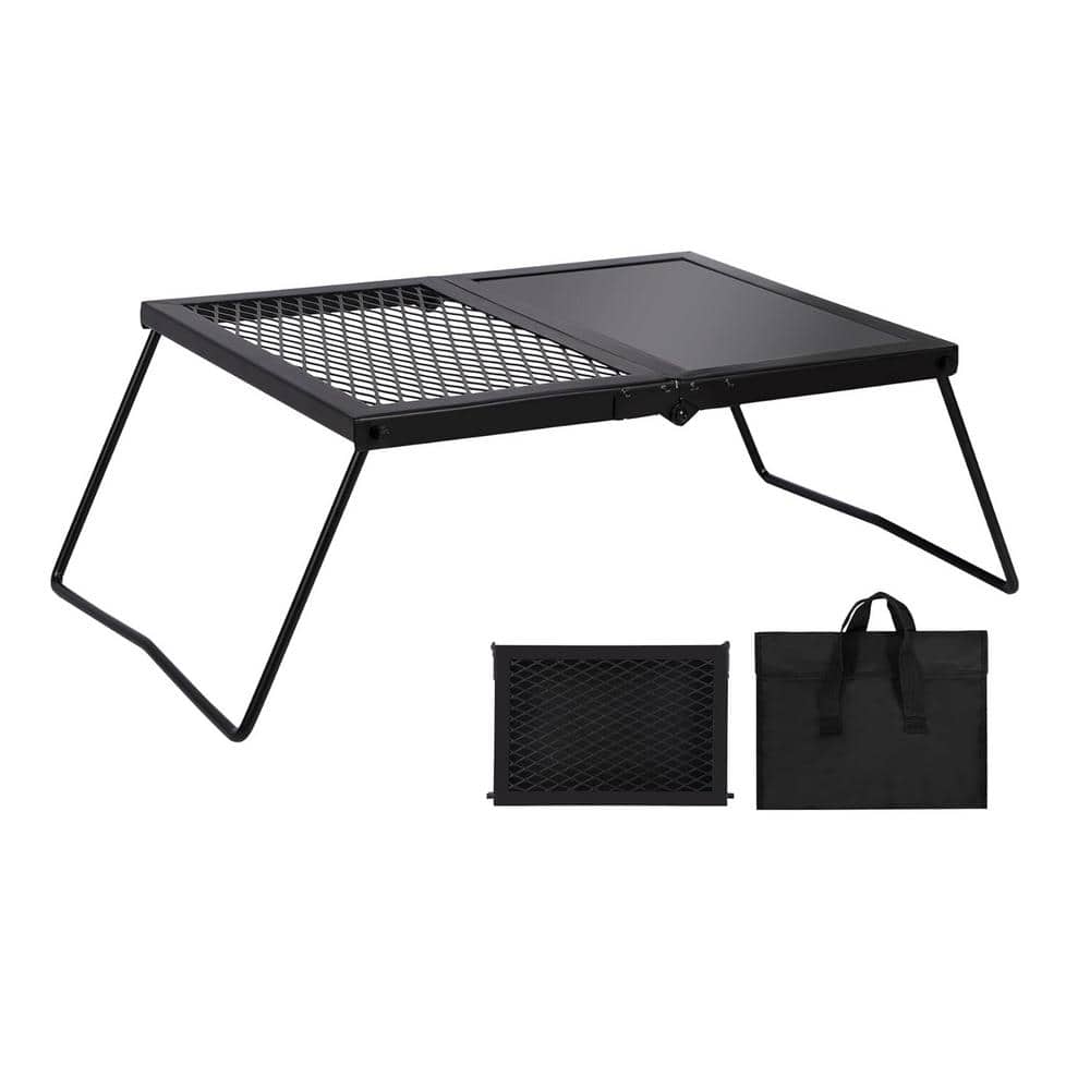 ITOPFOX Medium ‎Alloy Steel Folding Campfire Grill Heavy Duty Cooking Racks and Griddle for ...