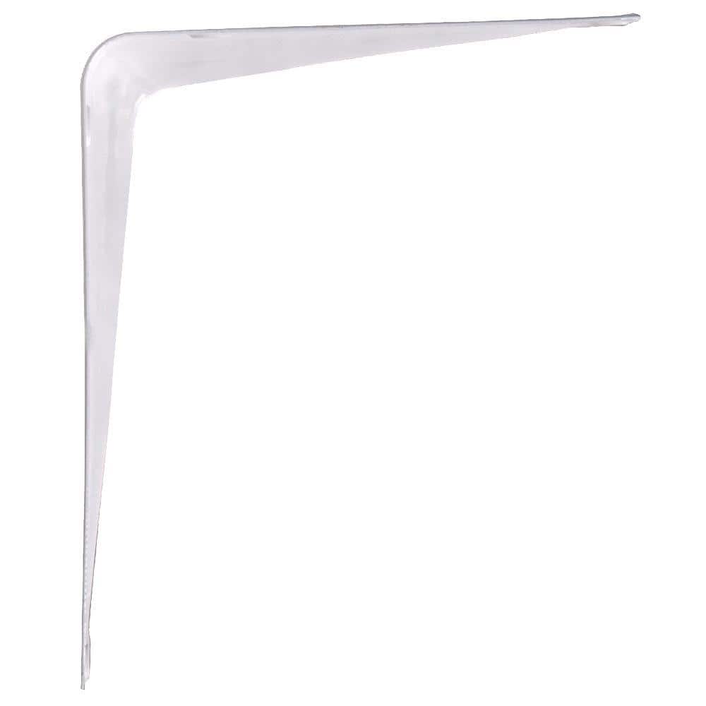Hardware Essentials 8 in. x 10 in. White Shelf Bracket (20-Pack) 852016 ...