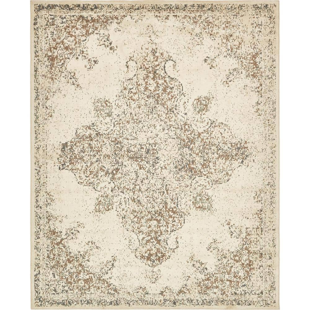 Unique Loom Tuareg Medallion Ivory 8' 0 x 10' 0 Area Rug 3138835 - The ...