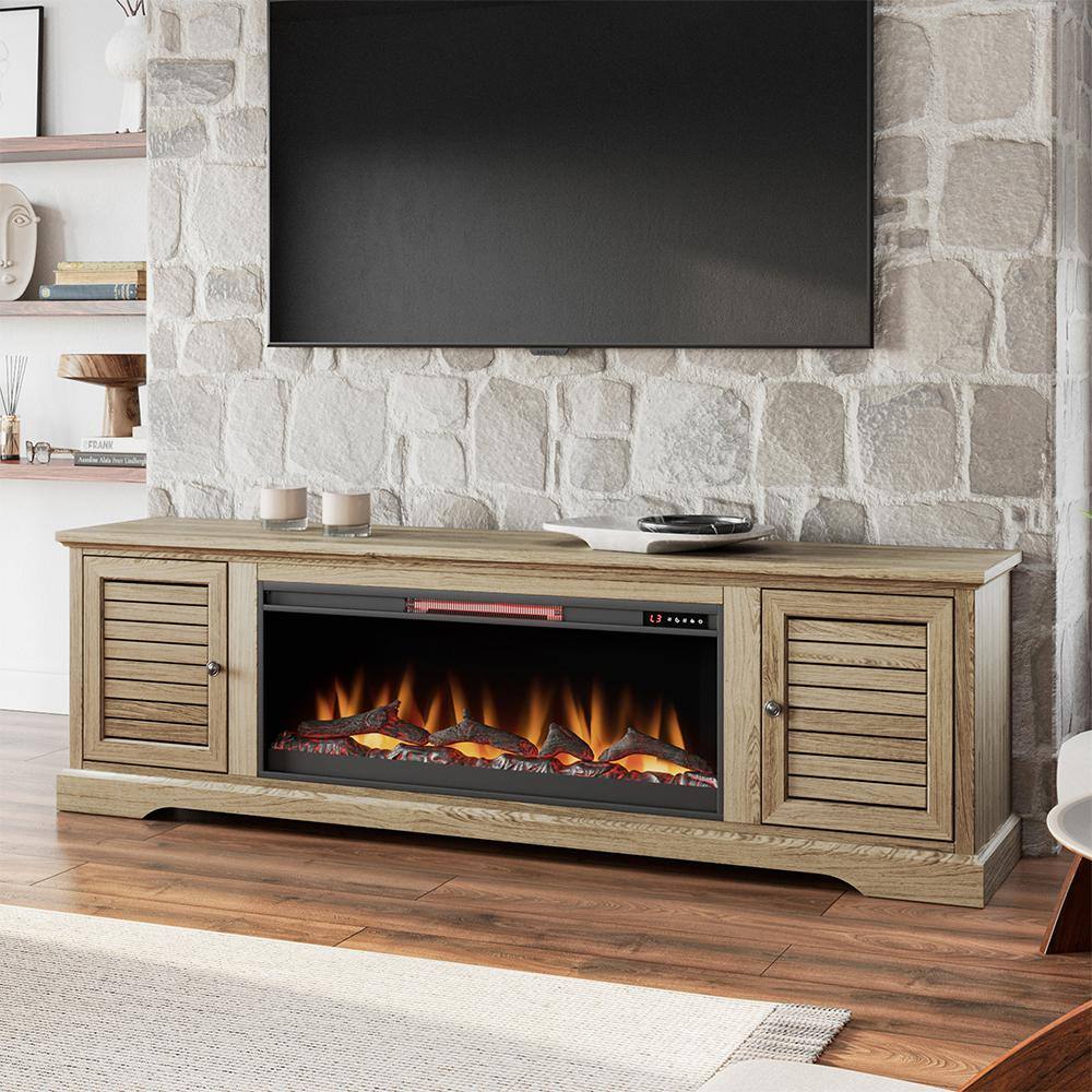 Bridgevine Home Topanga Alabaster TV Stand Fits TV's up to 75 in ...