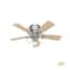 Hunter Crestfield 52 in. Indoor Brushed Nickel Ceiling Fan with Light ...