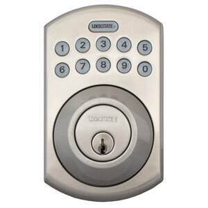 E-Digital E-910 Satin Nickel Single Cylinder Electronic Keypad Deadbolt ...