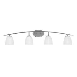 Siena 40 in. 4-Light Graphite Vanity-Light Graphite with 5.75 in. Clear ...