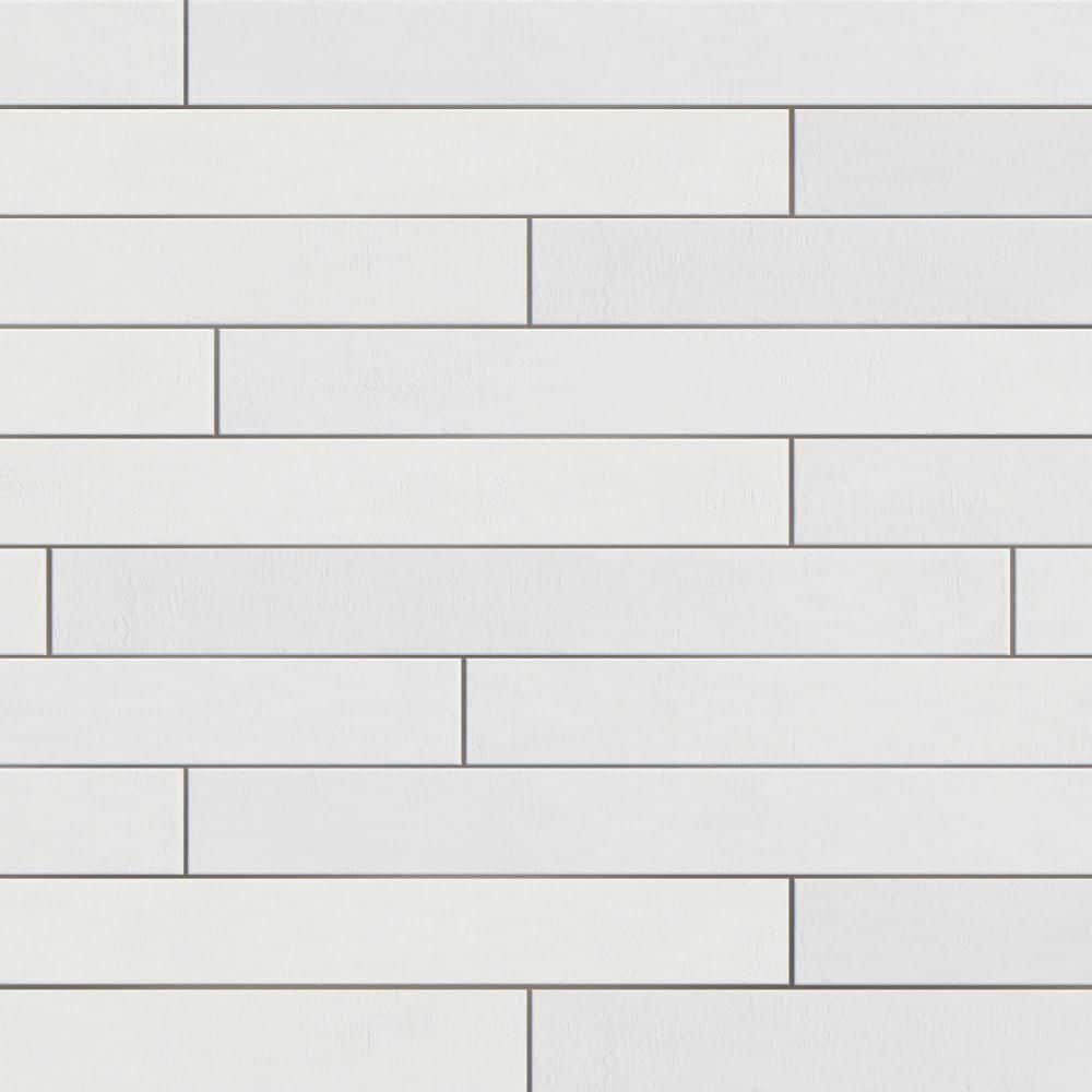 Merola Tile Tucson Total White 2 in. x 18 in. Porcelain Floor and Wall ...