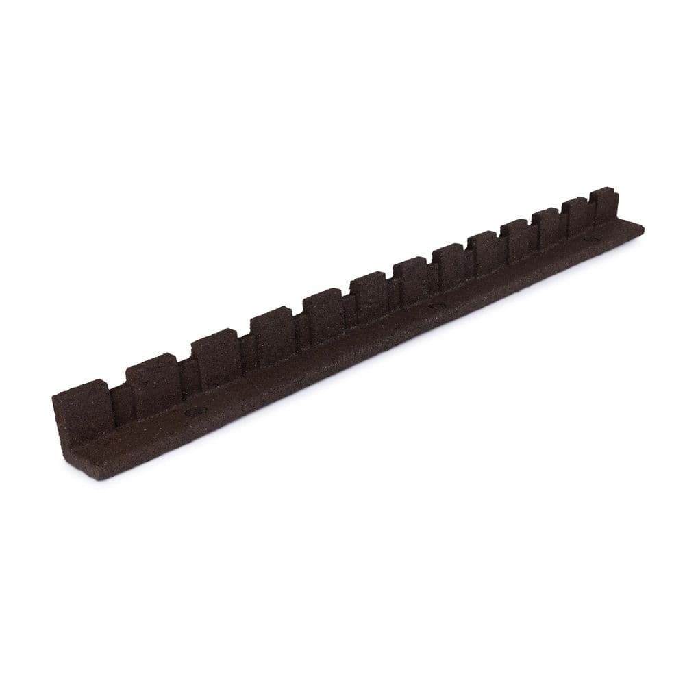 Vigoro 48 in. x 3 in. x 3 in. Brown Castle Rubber Edging (48-Pack ...