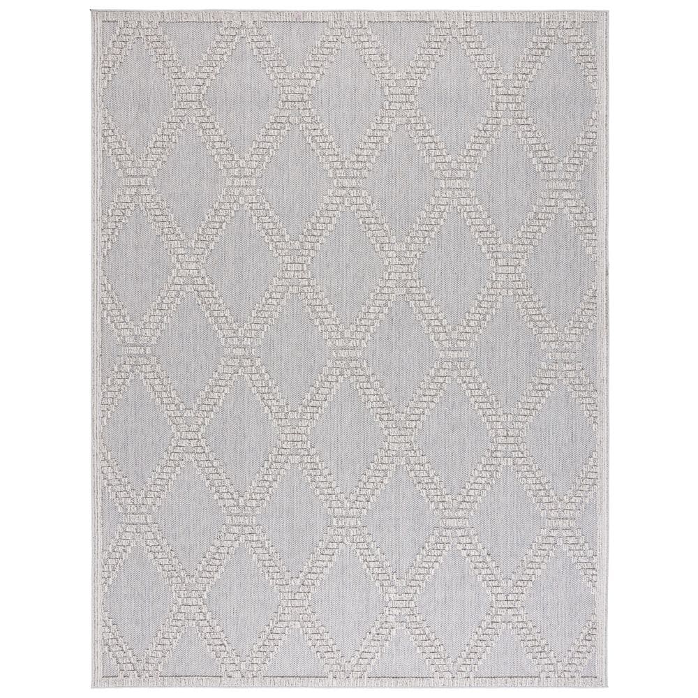 SAFAVIEH Global Gray/Light Gray 7 ft. x 9 ft. High-Low Diamond Indoor ...