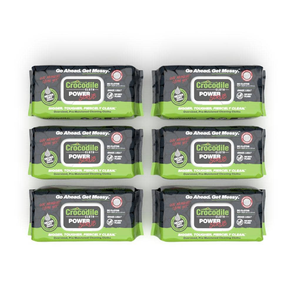 CROCODILE CLOTH Case PowerSCRUB All-Purpose Cleaner Pre-Moistened Heavy ...