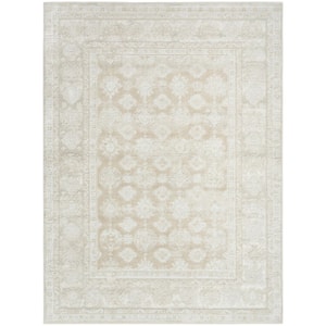 Nourison Dekor Ivory Beige 2 ft. x 4 ft. Medallion Traditional Area Rug ...