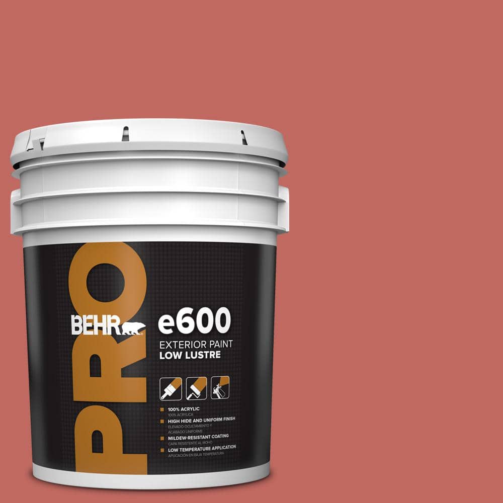 BEHR PRO 5 gal. #HDC-CL-10 Tapestry Red Low Luster Exterior Paint ...