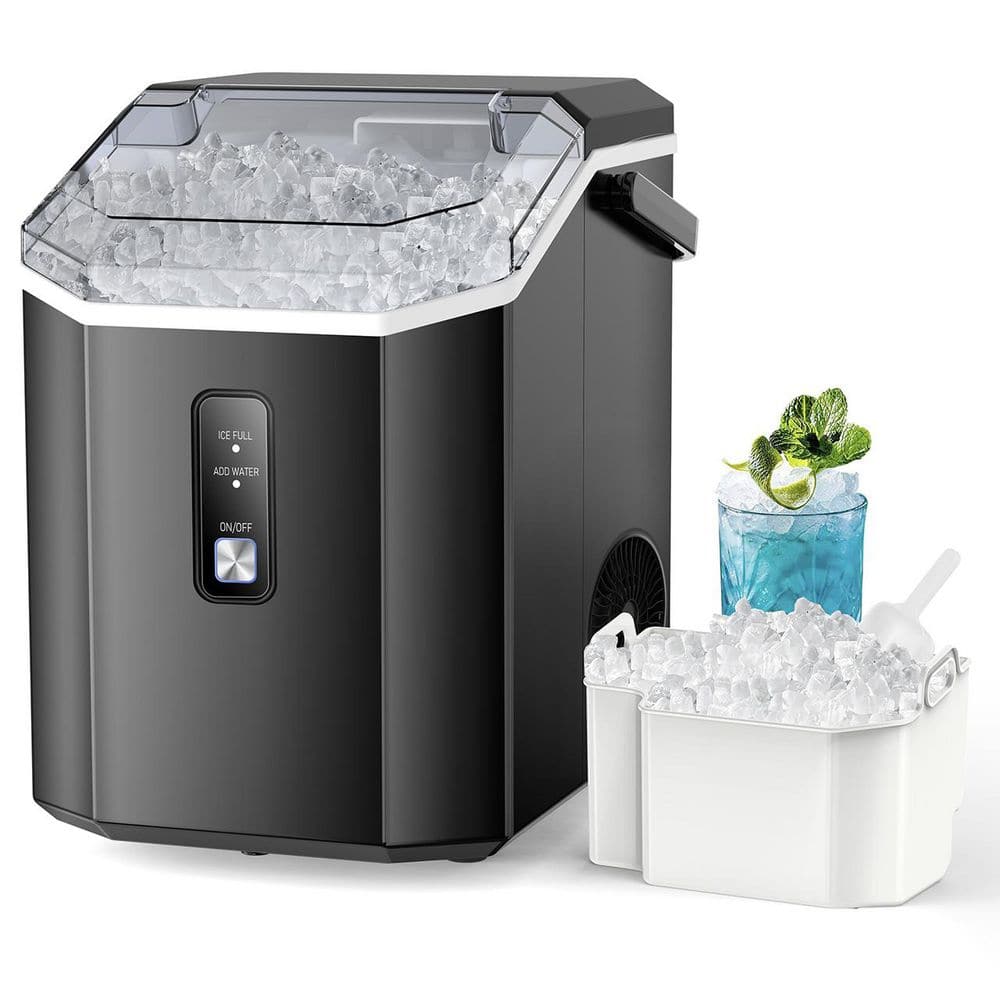 COWSAR 9.45 in. 44 lbs. Countertop or Portable Nugget/Pebble Ice Maker ...