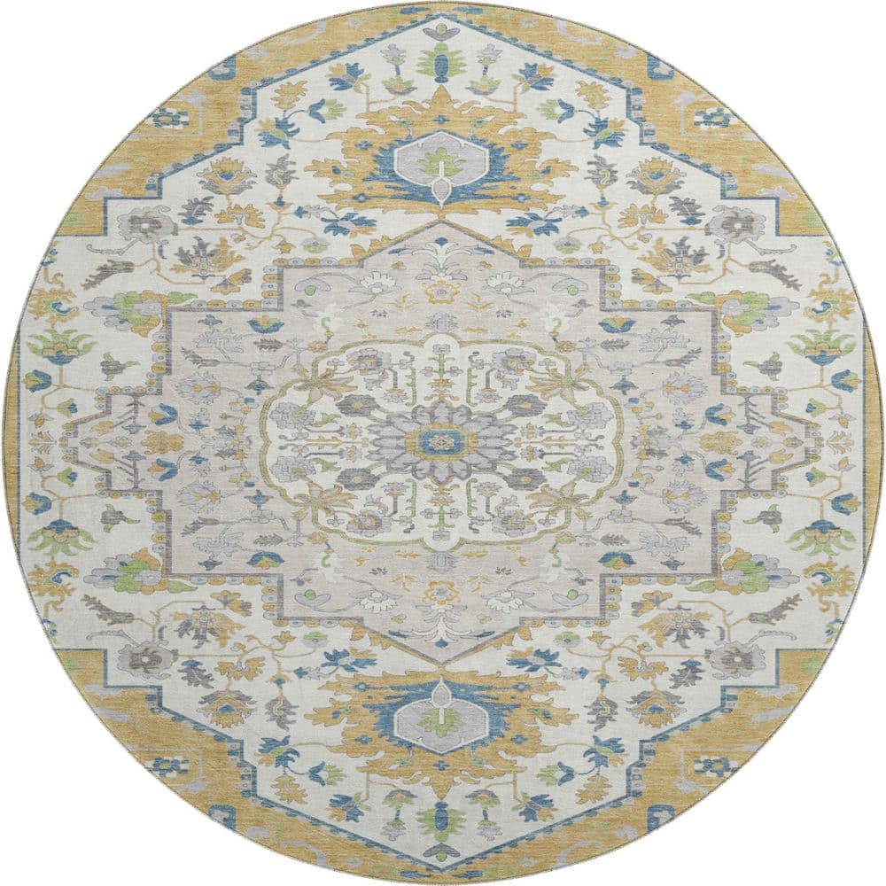 Addison Rugs Mayfield Premium Machine Washable Abstract AMF985 Gold 8 ...
