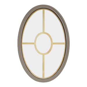 FrontLine 34 in. x 54 in. Oval White 6-9/16 in. Jamb 3-1/2 in. Interior ...
