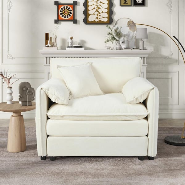 Noble House Evelyn Modern Beige Chenille Upholstered Accent Chair ...