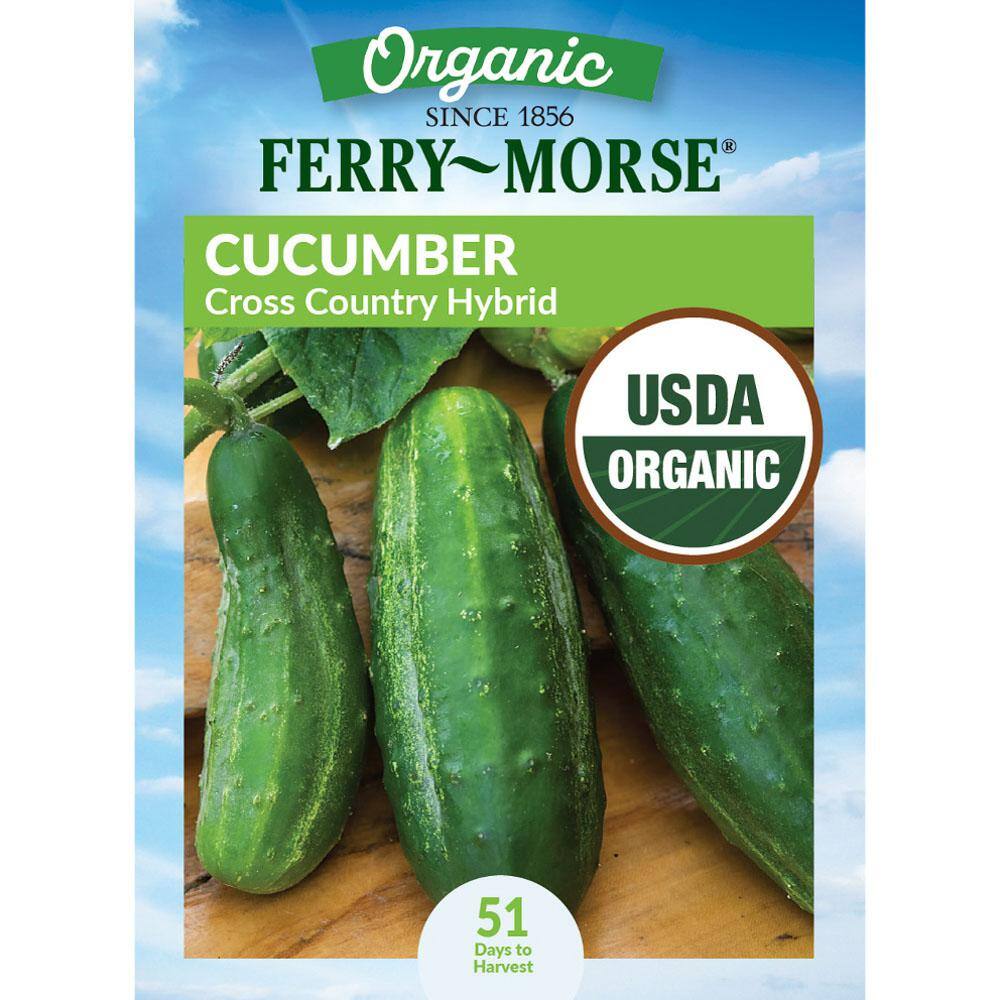 Ferry-Morse Organic Cucumber Cross Country Hybrid Fruit Seeds 9827 ...