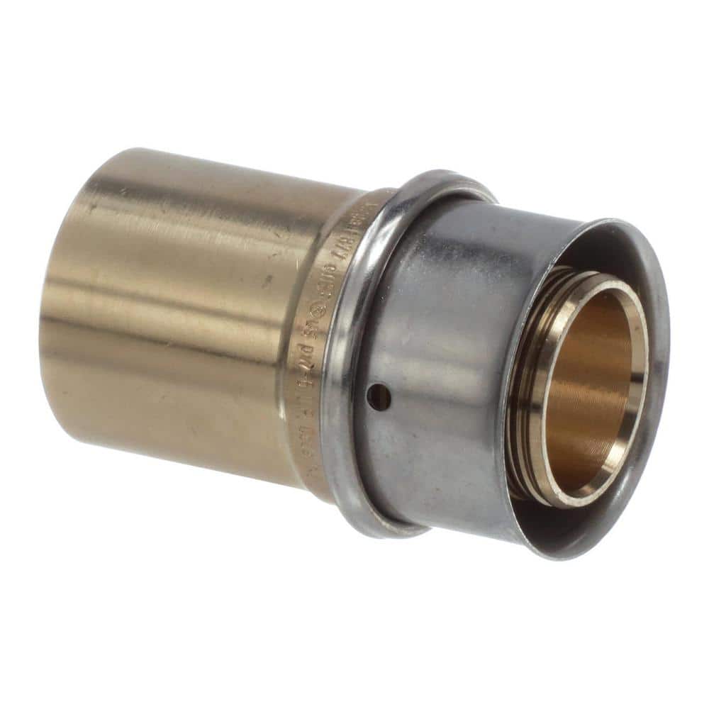 Viega PureFlow 1 in. Press x 1 in. FTG Zero Lead Bronze Adapter (10 ...