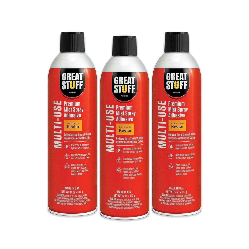 GREAT STUFF Multi-Use Adhesive - 14oz - Aerosol - 3PK GSMA14301 - The ...