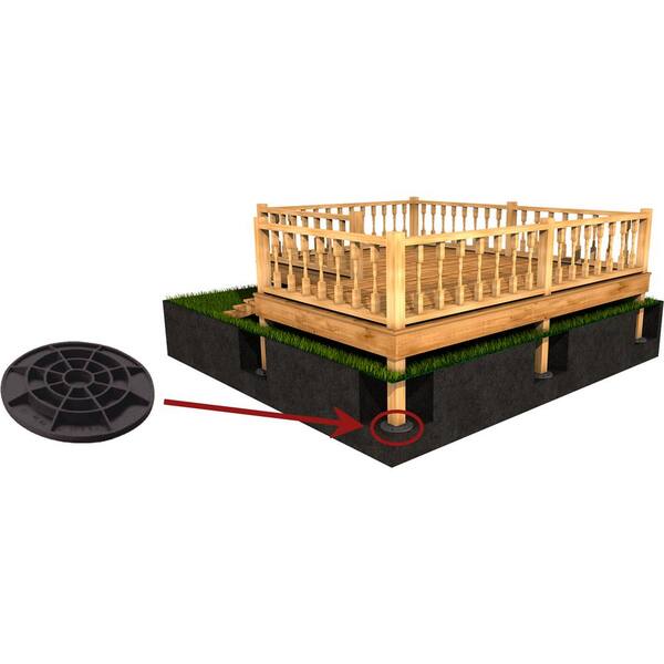 FootingPad 16 in. Dia x 1.5 in. 4 lb Composite Post Foundation 121-104 ...
