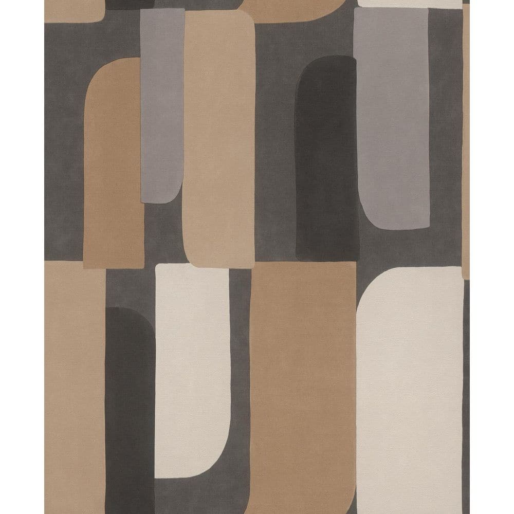 rasch Derain Charcoal Grey Geometric Wallpaper Sample RH330533SAM - The ...