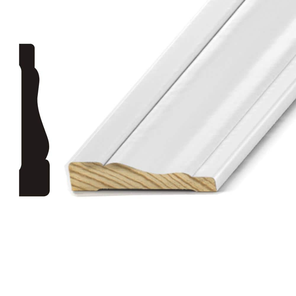 Kelleher Moulded 5/8 in. x 3-1/4 in. Primed Fingerjoint Pine Casing ...