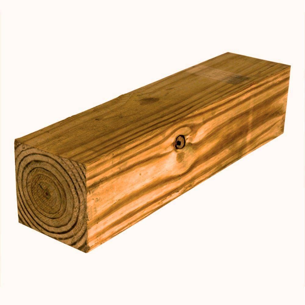 6 in. x 6 in. x 10 ft. Southern Yellow Pine Cedar-Tone Pressure-Treated ...