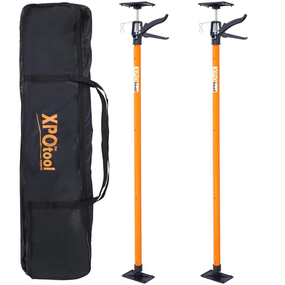 Tidoin 2-Pack Orange Steel Adjustable Support Pole Hand Support System Extends from 45 in. to ...