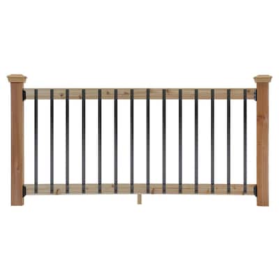 ProWood 6 ft. Cedar Stair Rail Kit with Aluminum Rectangular Balusters ...