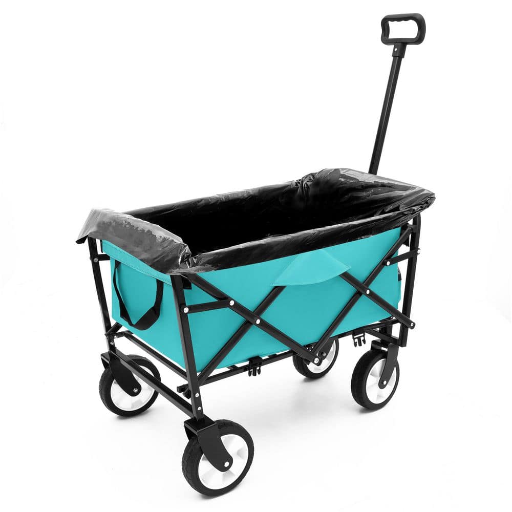 9.7 cu. ft. Steel Garden Cart with Heavy-Duty Rust-Resistant Frame ...