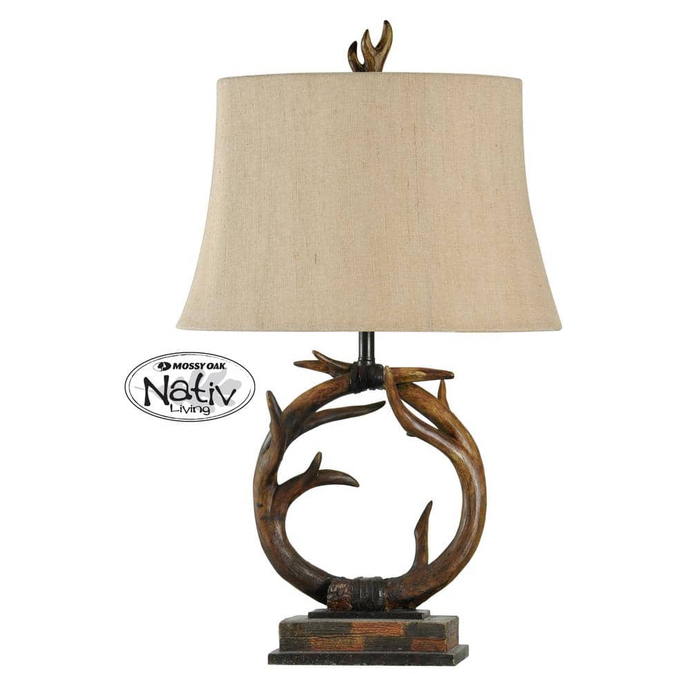 StyleCraft Dalton 30 in. Dark Brown Table Lamp MO38968DS - The Home Depot