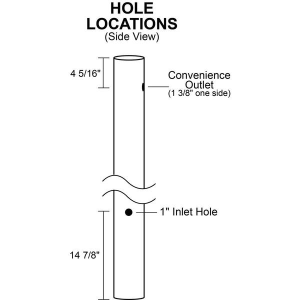 Direct Burial Light Pole Detail | Shelly Lighting