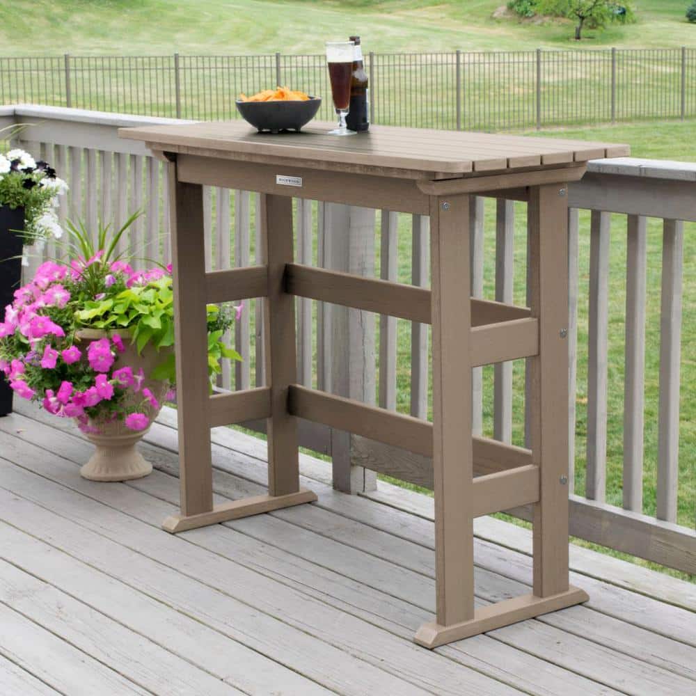 Highwood Lehigh Bar Height Balcony Table AD-TBL-KS3-WBR - The Home Depot