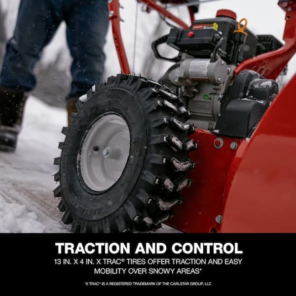 Troy-Bilt Storm 24 in. 208 cc 2-Stage Gas Snow Blower with Electric ...