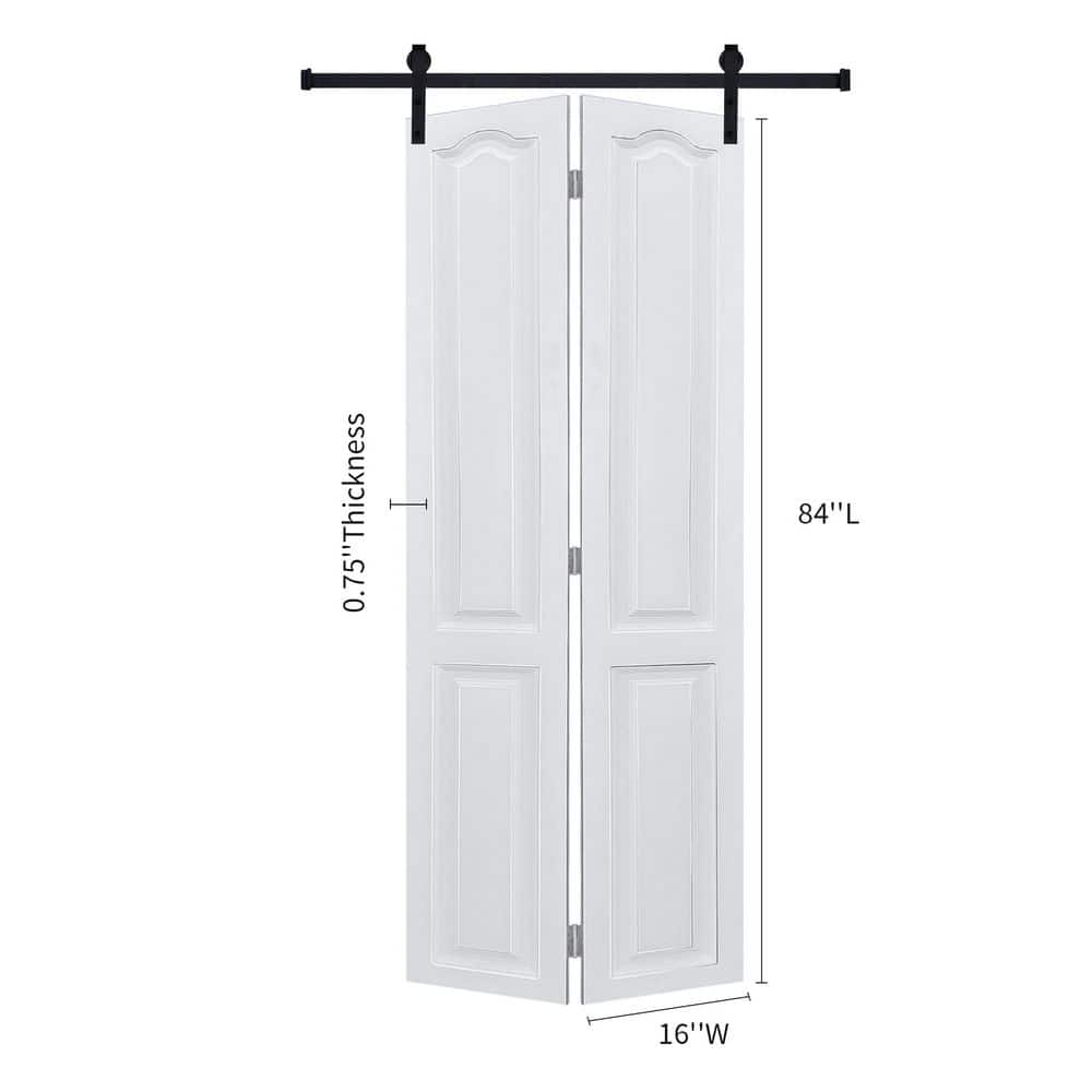 CNC crafted modern door 3/4 in. thick 32 in. x 84 in. MDF White Barn ...