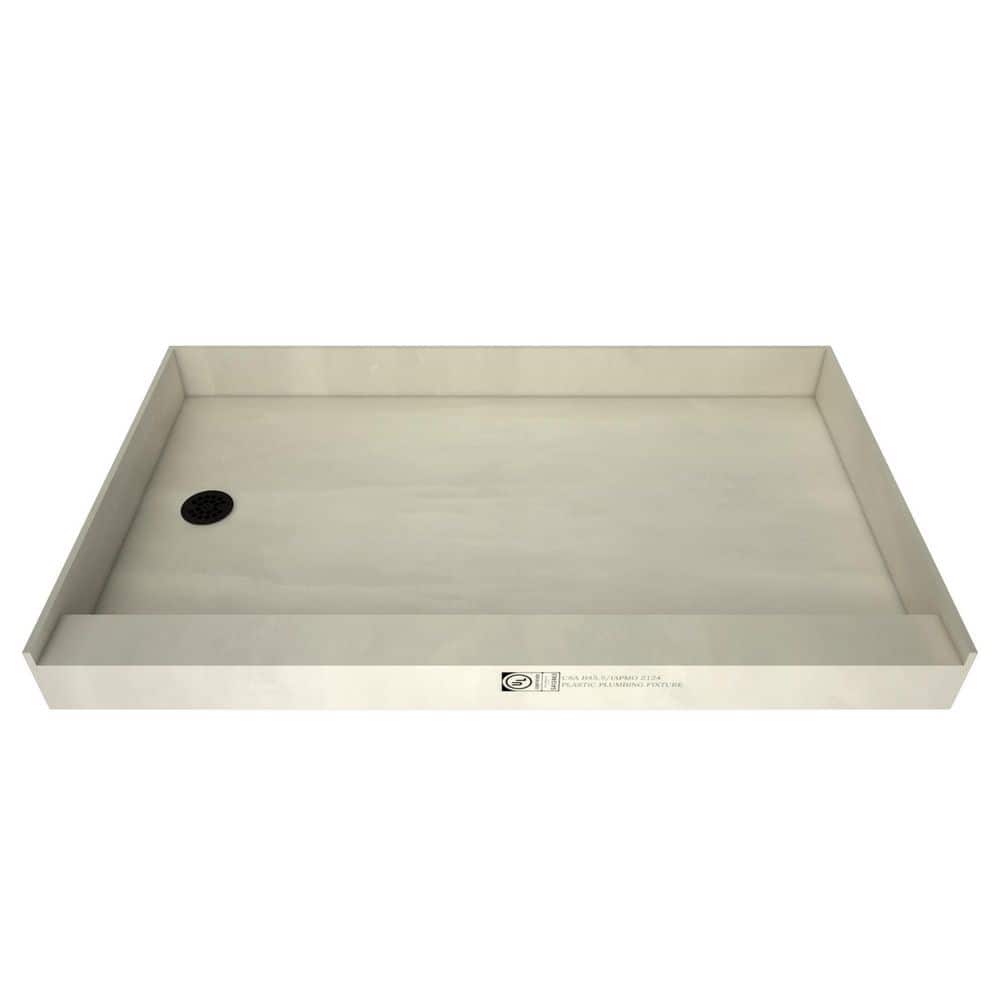 Tile Redi Redi Base 60 in. L x 30 in. W Alcove Single Threshold Shower ...