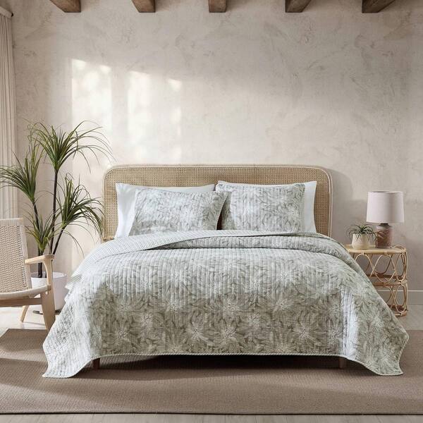 REVMAN Makena Reversible 2-Pcs Brown Cotton Twin Quilt-Sham Set ...