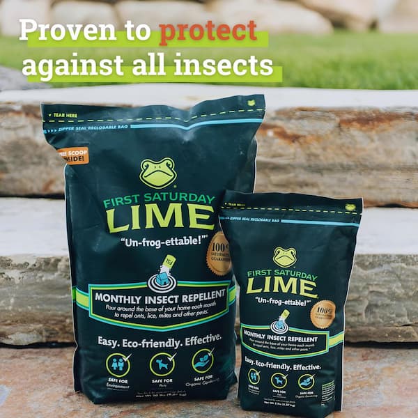 FIRST SATURDAY LIME 20 lb. 2,000 sq. ft. Natural Lime Multi-Insect ...