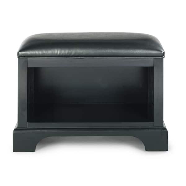 HOMESTYLES Bedford Black Storage Bench 5531-27 - The Home Depot