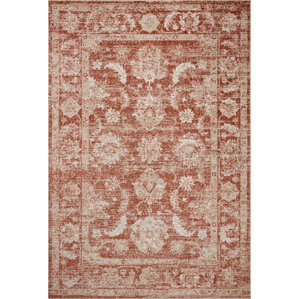 LOLOI II Odette Rust/Ivory 6 ft. - 7 in. x 9 ft. - 6 in. Oriental Area ...