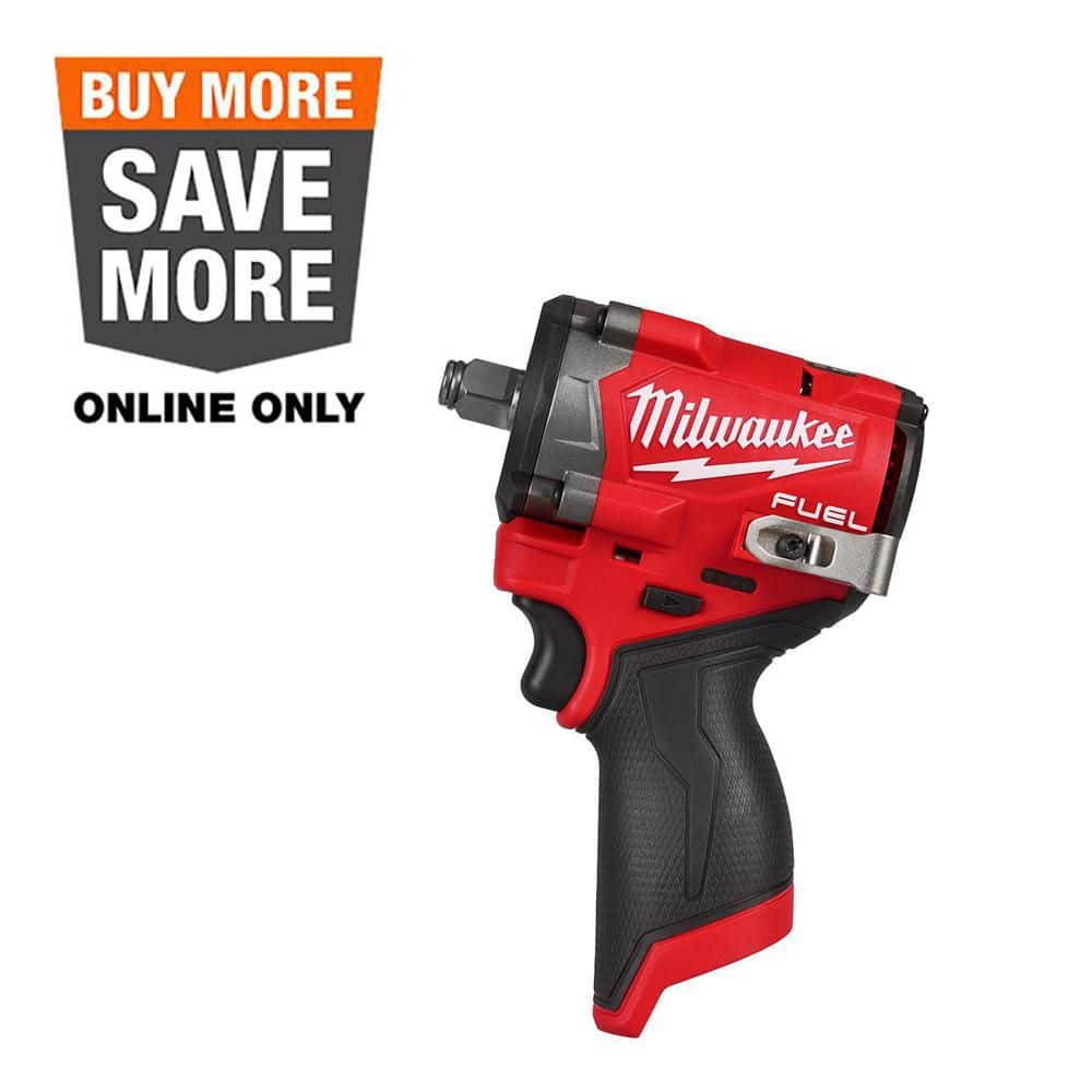 Milwaukee M12 FUEL 12V Lithium-Ion Brushless Cordless Stubby 1/2 in ...
